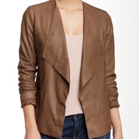 Vince | Jackets & Coats | Vince Leather Drape Jacket | Poshmark